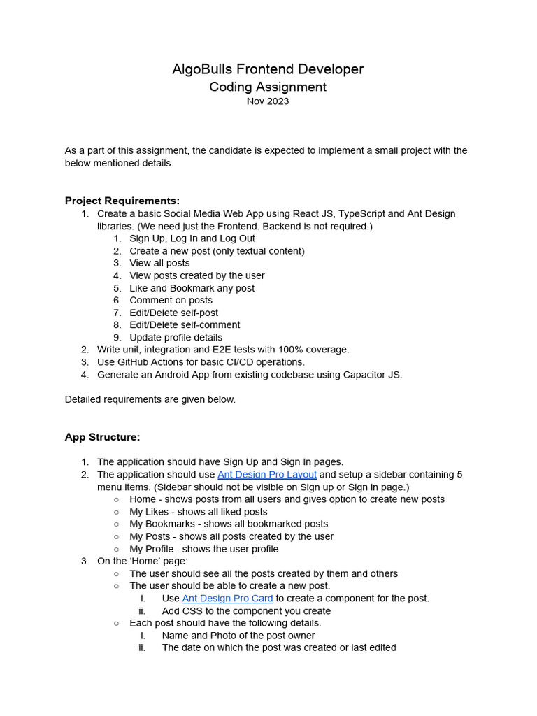 AlgoBulls - Frontend Developer - Coding Assignment | PDF | Databases ... AlgoBulls - Frontend Developer - Coding Assignment | PDF | Databases ...