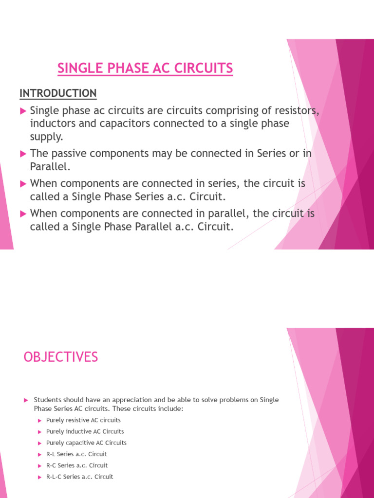 Chap 3 SinglePhase AC Ccts | PDF | Electrical Network | Series And Parallel Circuits