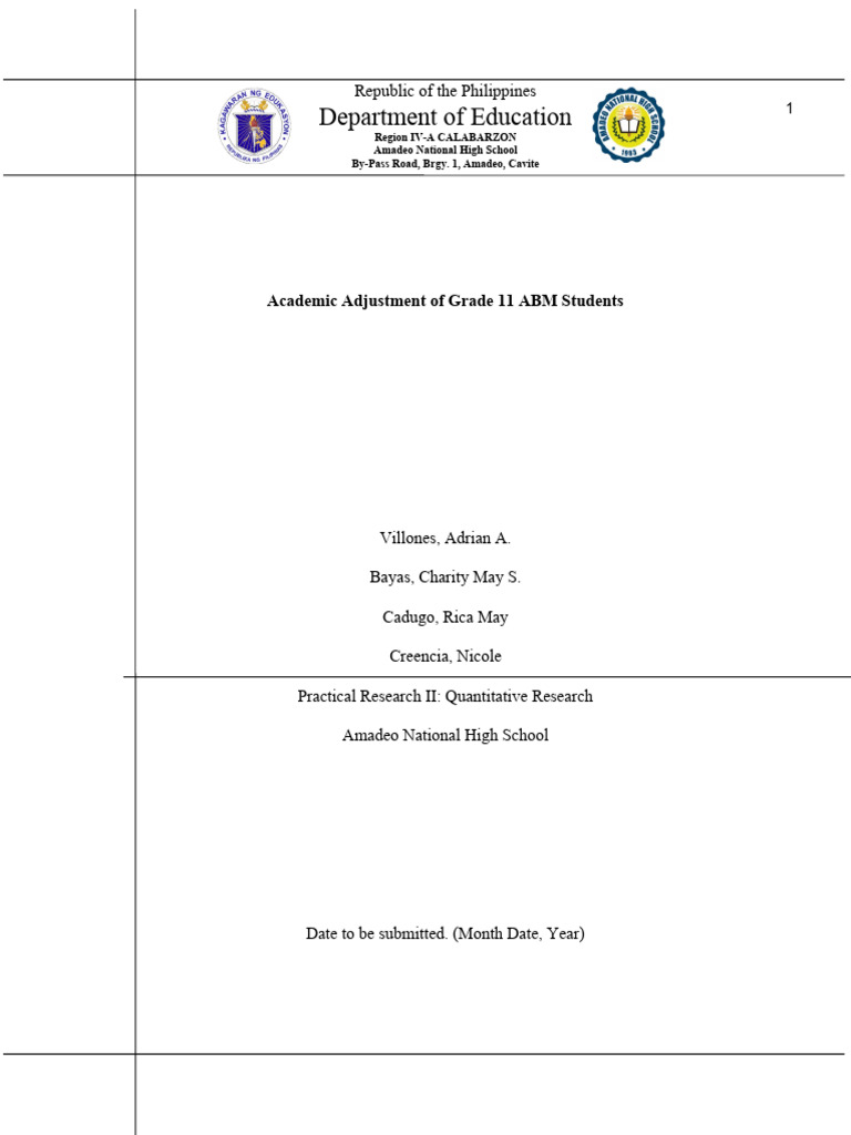 Academic Adjustments of Grade 11 ABM Students 2 | PDF