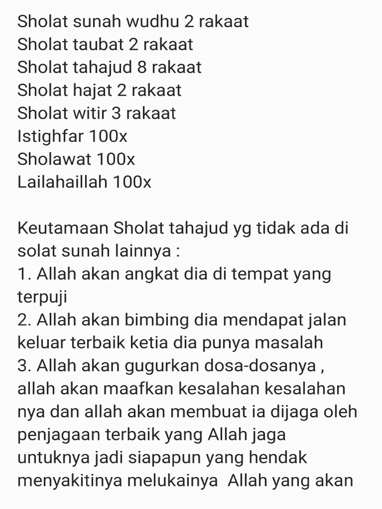 Susunan Solat Malam - 230708 - 230624 | PDF