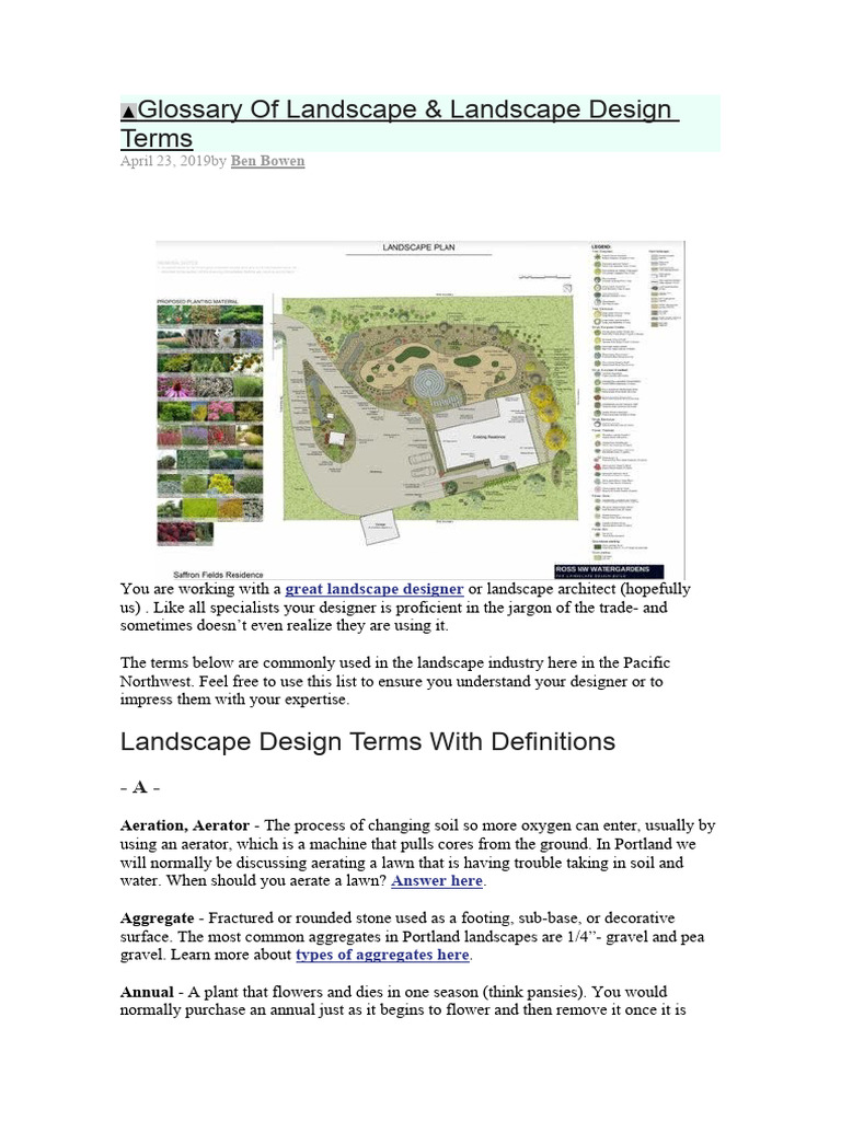 Glossary Of Landscape Pdf