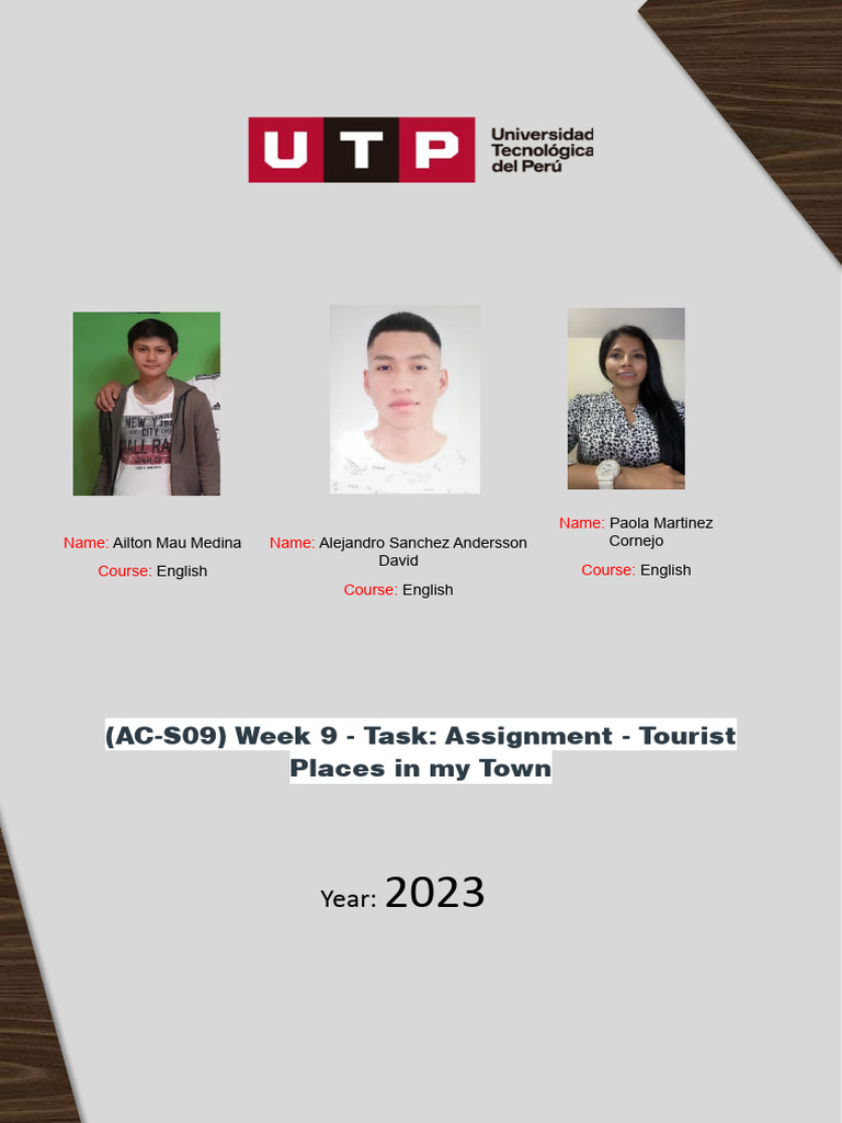 (AC-S09) Week 9 - Task Assignment - Tourist Places in My Town | PDF