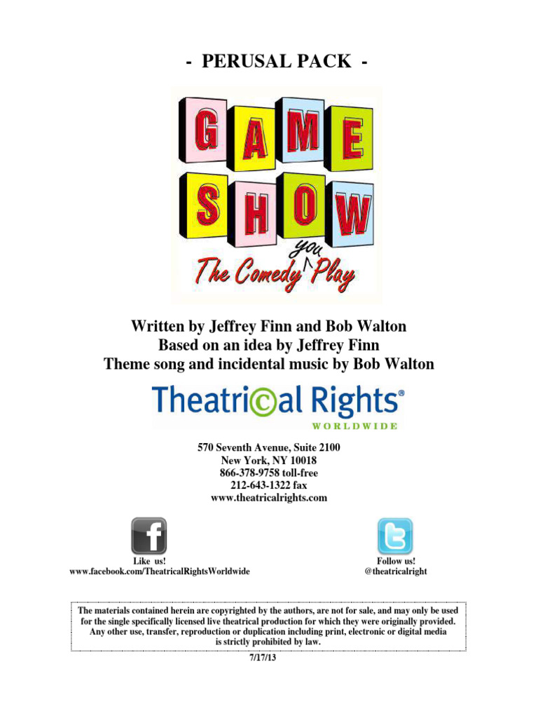Game Show Script - 1.19.12 - DA | PDF | Entertainment