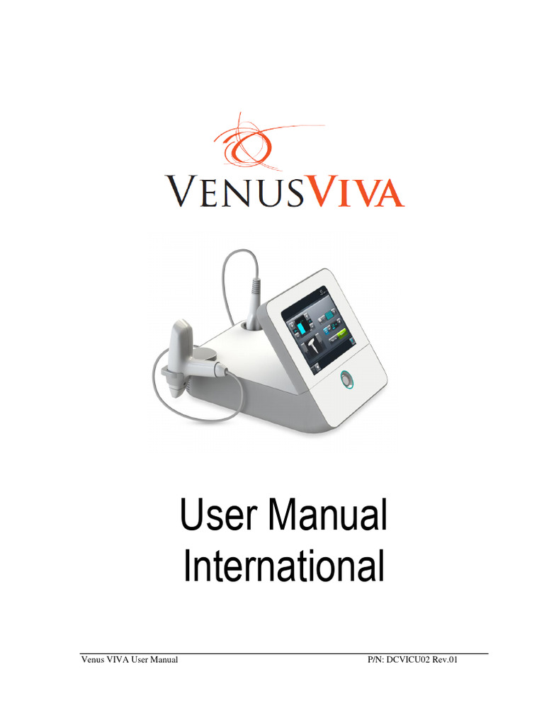 Venus Viva Operation Manual For Clinical Use Only 06.11.13 | PDF ...