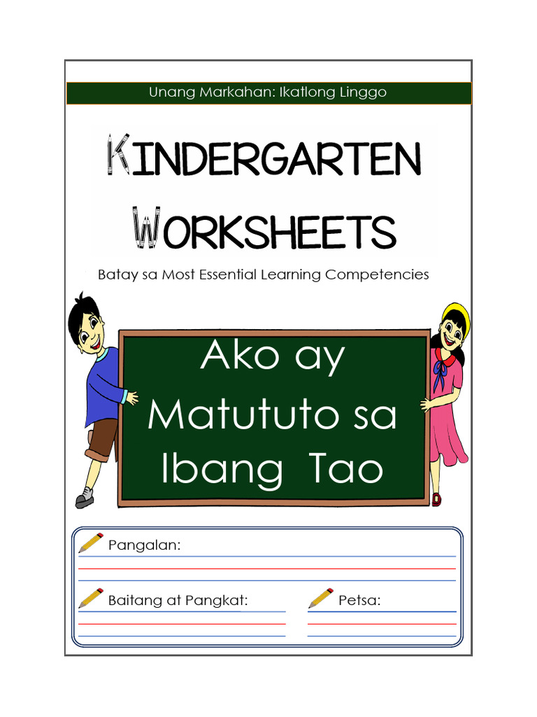 QUARTER-1 WEEK3 Worksheet-Kindergarten2021 | PDF