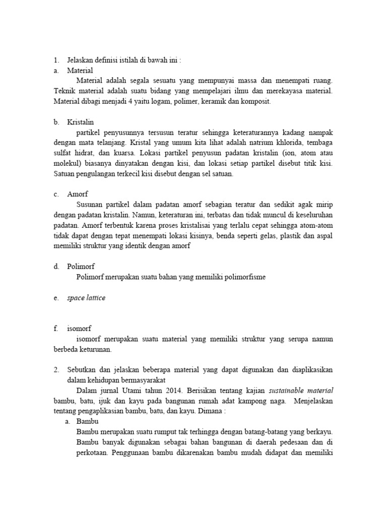 UTS Kimia Material | PDF