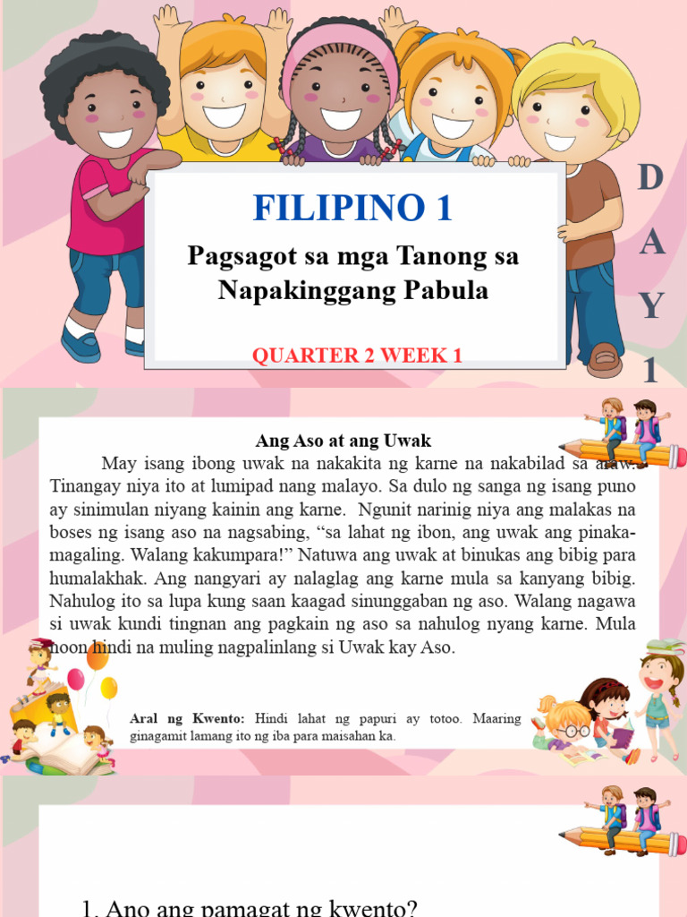W1 Q2 Filipino 1 Pdf