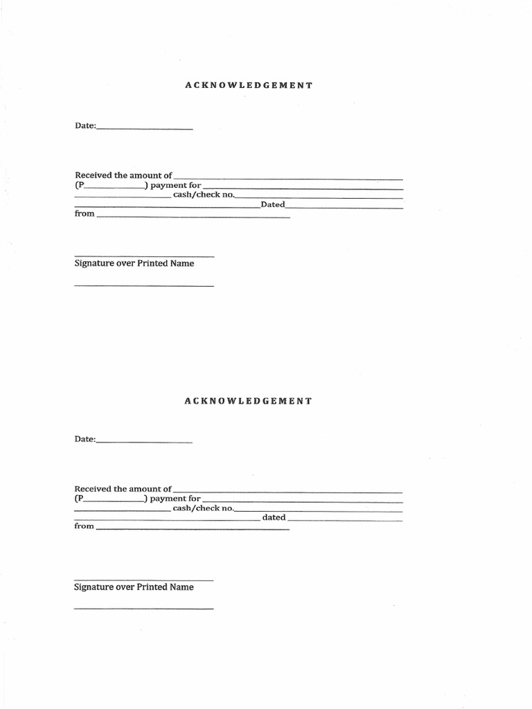 Acknowledgement Document | PDF