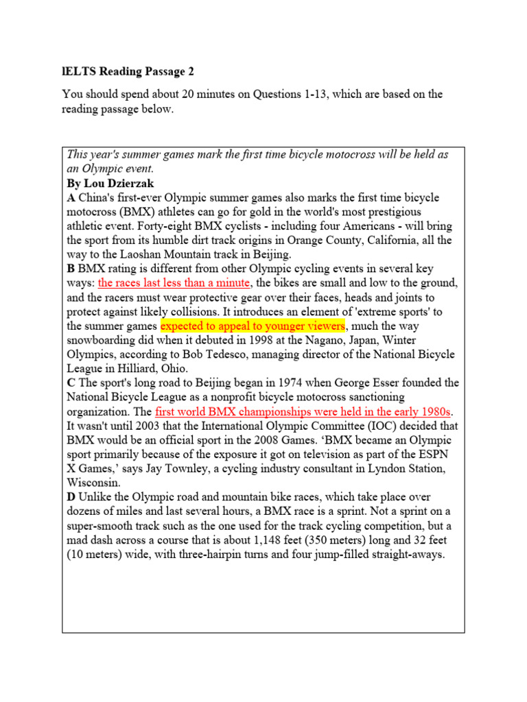 lELTS Reading Passage 2 | PDF