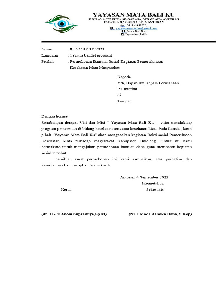 Proposal Mata Baliku Interbat | PDF