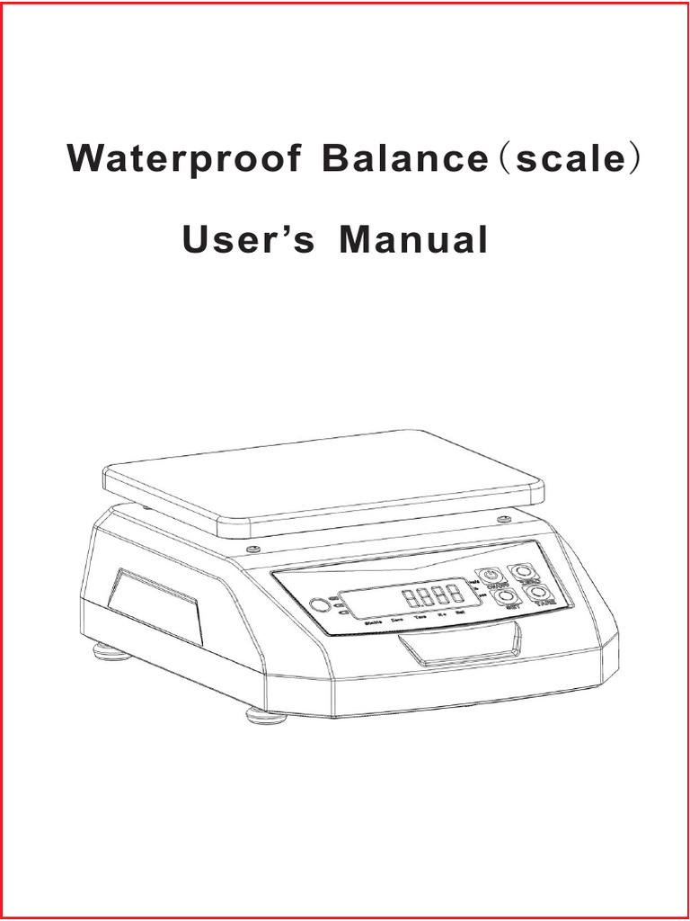 PWT Water Proof Scale Manual | PDF