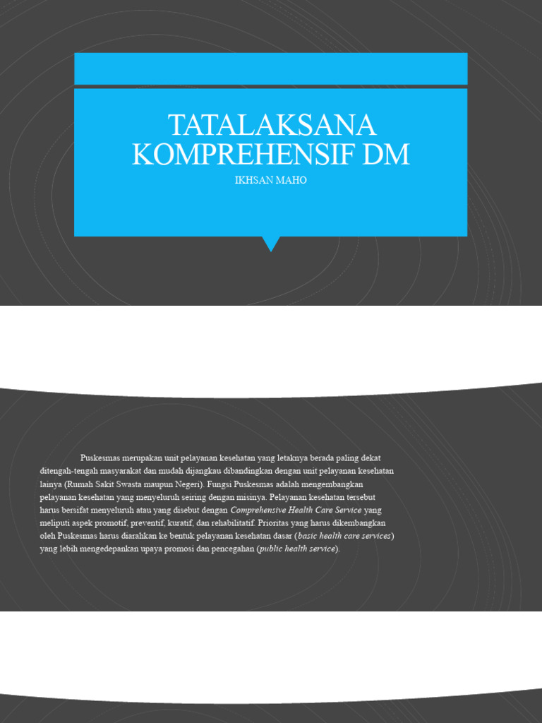 Tatalaksana Komprehensif DM | PDF