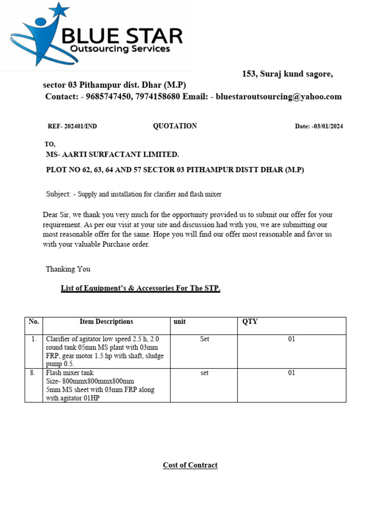 Etp Proposal Aarti 03.01.24 | PDF