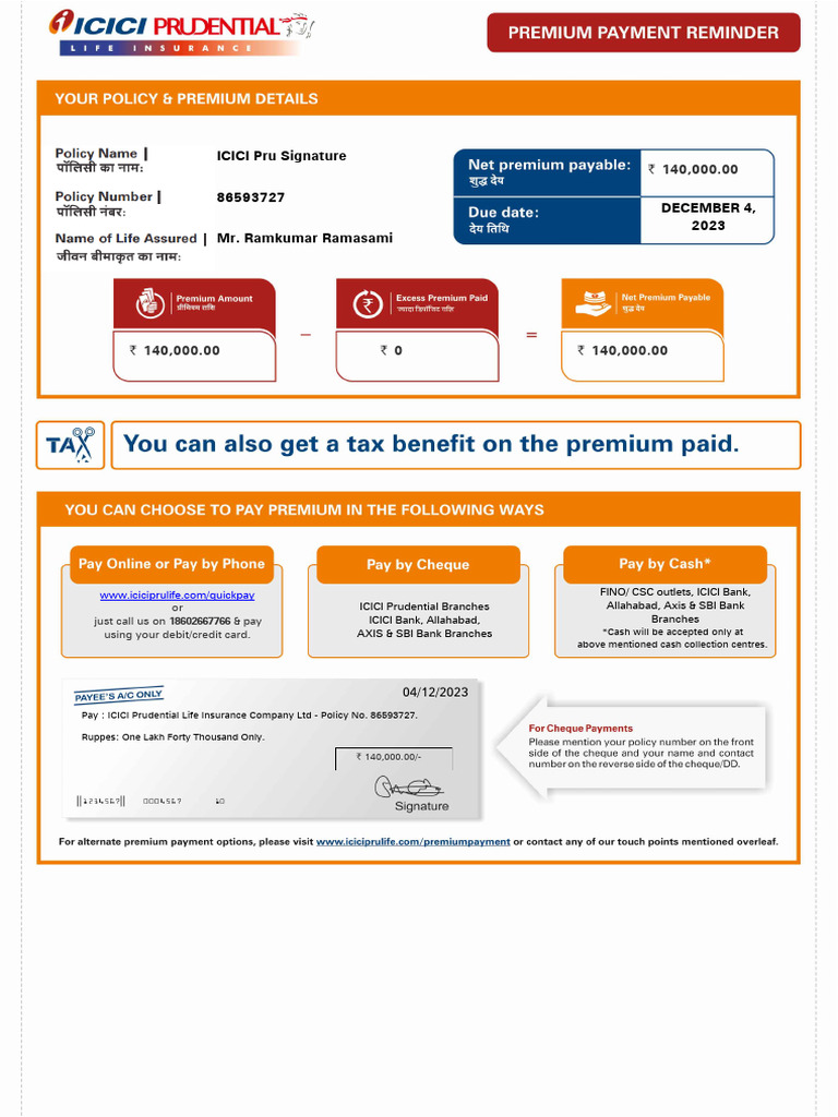 Premium Notice - 20231225203728 | Download Free PDF | Insurance | Cash