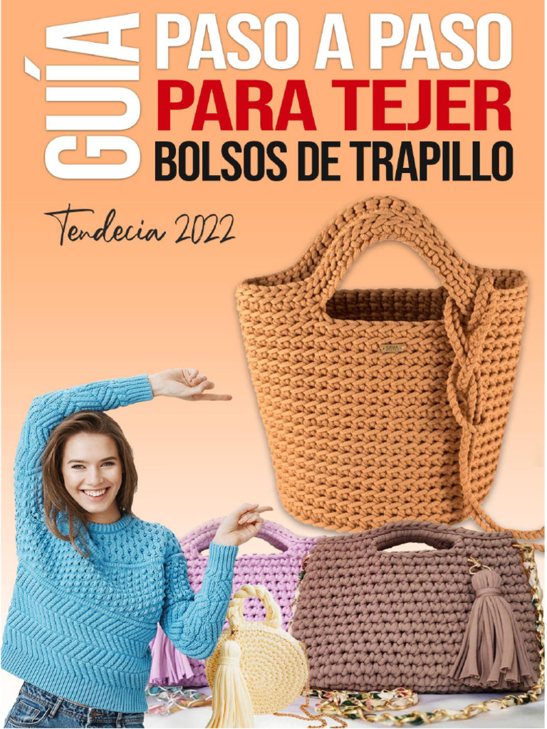 Guia+Para+Tejer+Bolsos+de+Trapillo+v2 (2) | PDF | Tejer | Moda