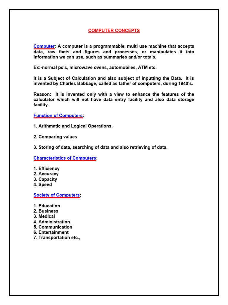 CONCEPTS | Download Free PDF | Operating System | Random Access Memory