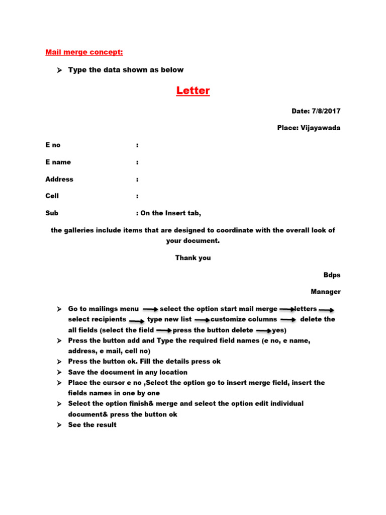 Mail Merge Concept | PDF
