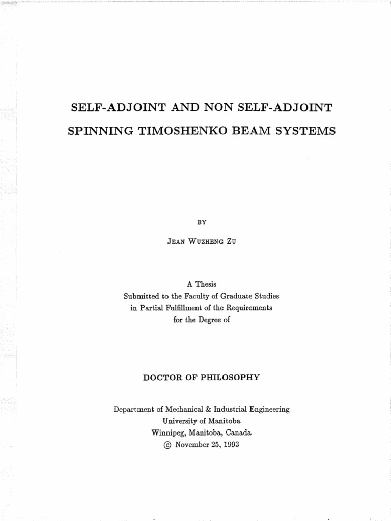 Self Adjoint and Non Self Adjoint | PDF | Beam (Structure) | Applied ...