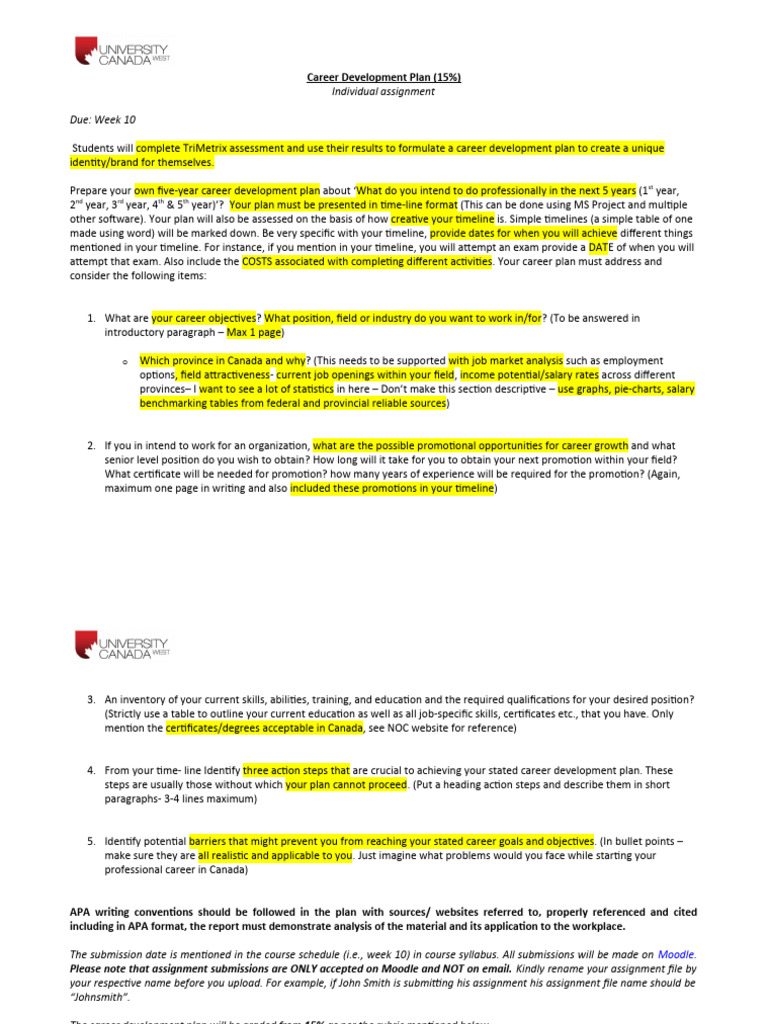 Career Development Plan-3 | PDF | Career & Growth