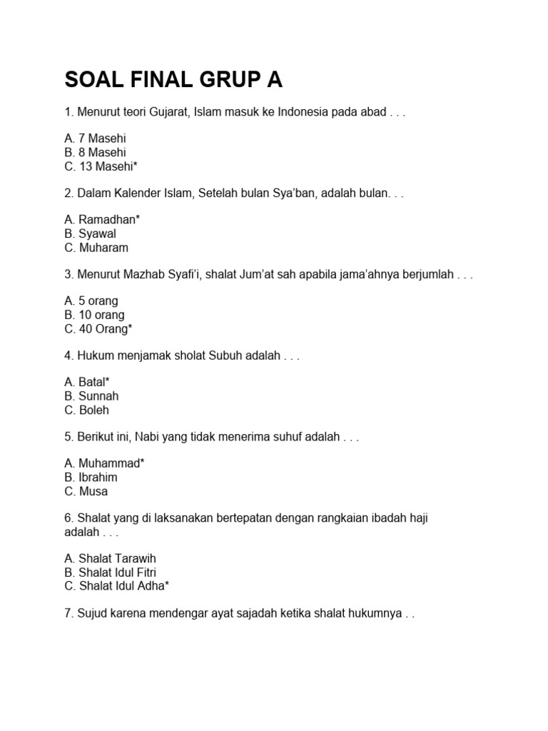 Soal Mapsi 1 | PDF