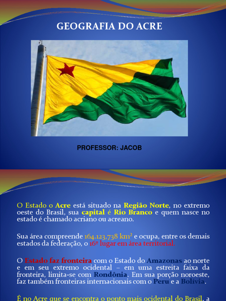 Geografia Do Acre Professor Jacob | PDF | Geociências