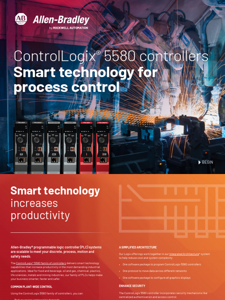 Controllogix 5580 Controllers: Smart Technology For Process Control | PDF