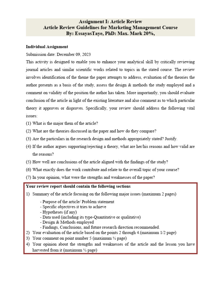 Assignments Marketing Management | PDF