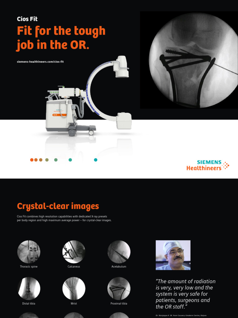 Cios Fit: Advanced Mobile C-arm Solutions | PDF | Computers ...