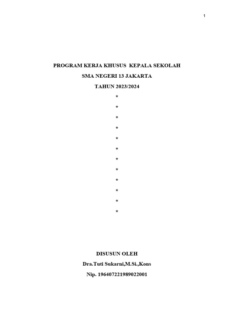 Program Kerja MKKS Sma Dki Tahun 2022-2024 | PDF | Karier & Perkembangan