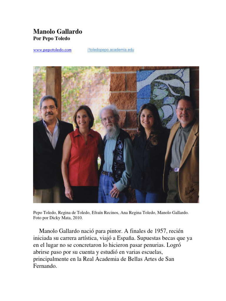 Manolo Gallardo | PDF | Arte