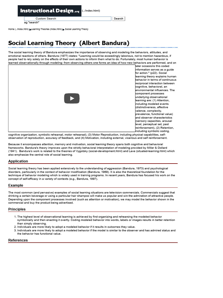 Bandura 1977 | Download Free PDF | Learning Theory (Education) | Behavior Bandura 1977 | Download Free PDF | Learning Theory (Education) | Behavior