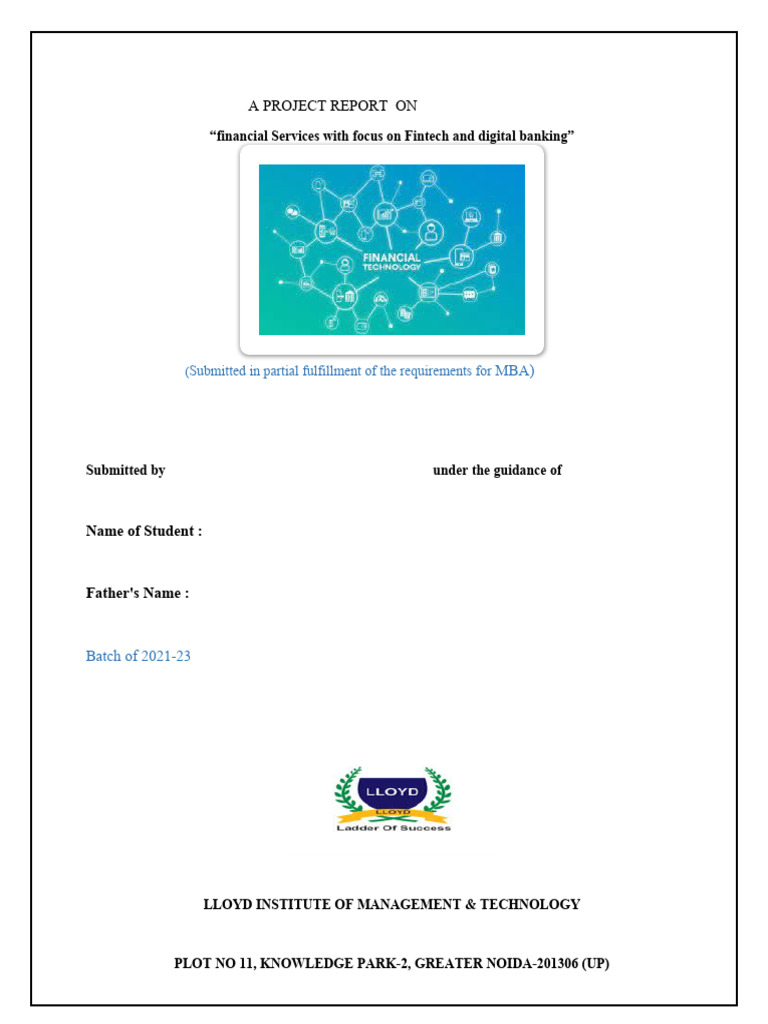 Finacial Service Focus With Fitech | PDF