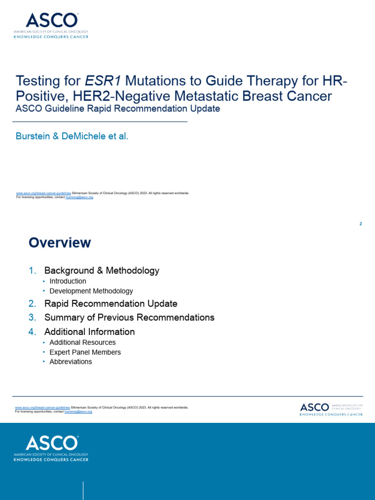 ASCO May 2023 Testing For ESR1 Mutations | PDF | Self-Improvement