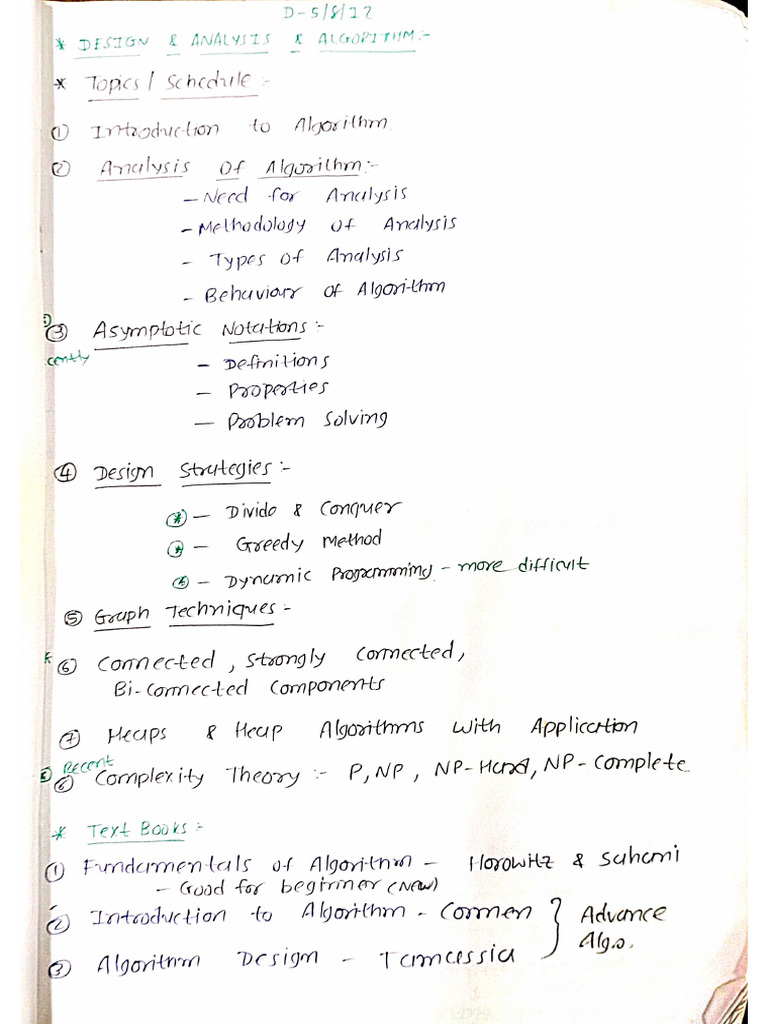 ADA Handwriteen Notes | PDF