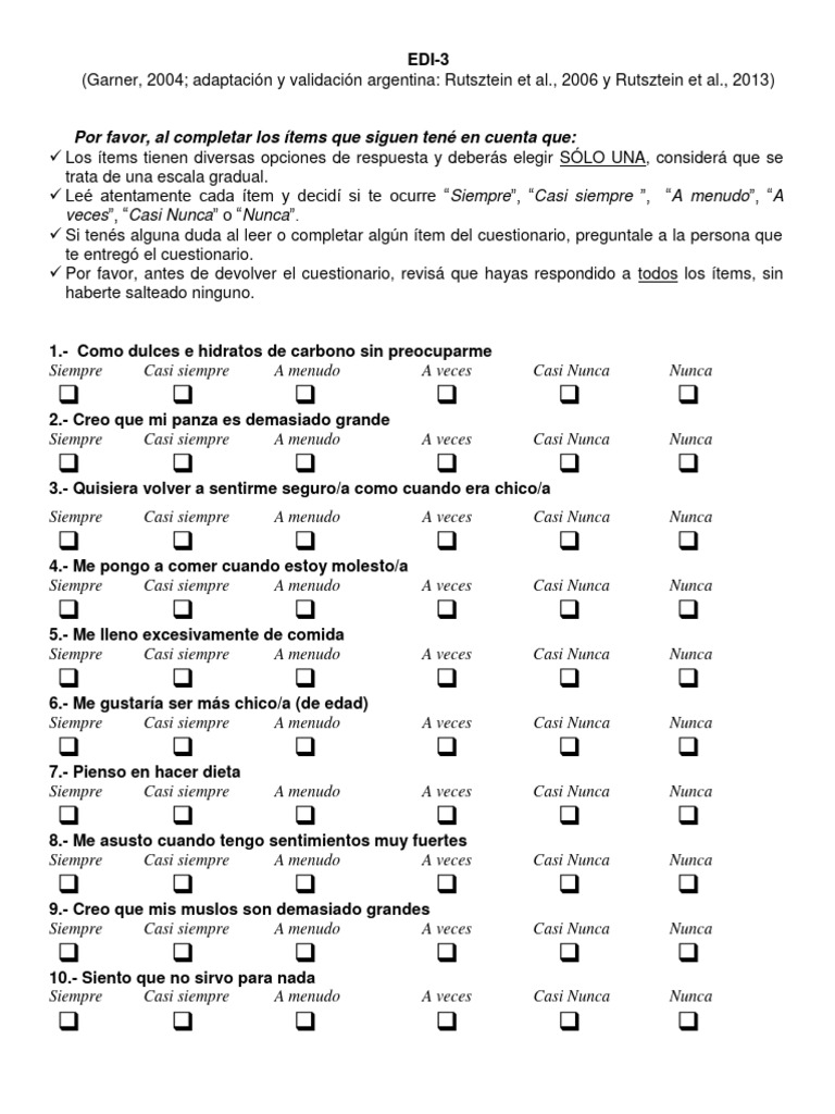 Cuestionario de Hábitos Alimenticios | PDF