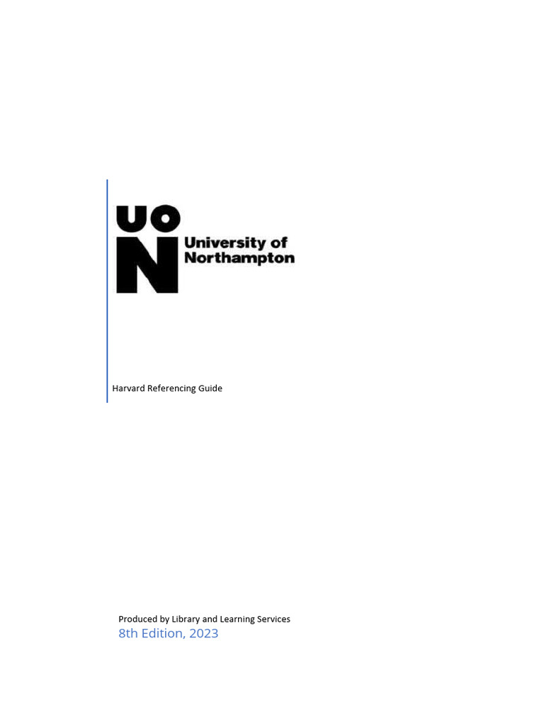 Harvard Referencing Guide 8th Ed. 2023 | PDF | Books | Citation