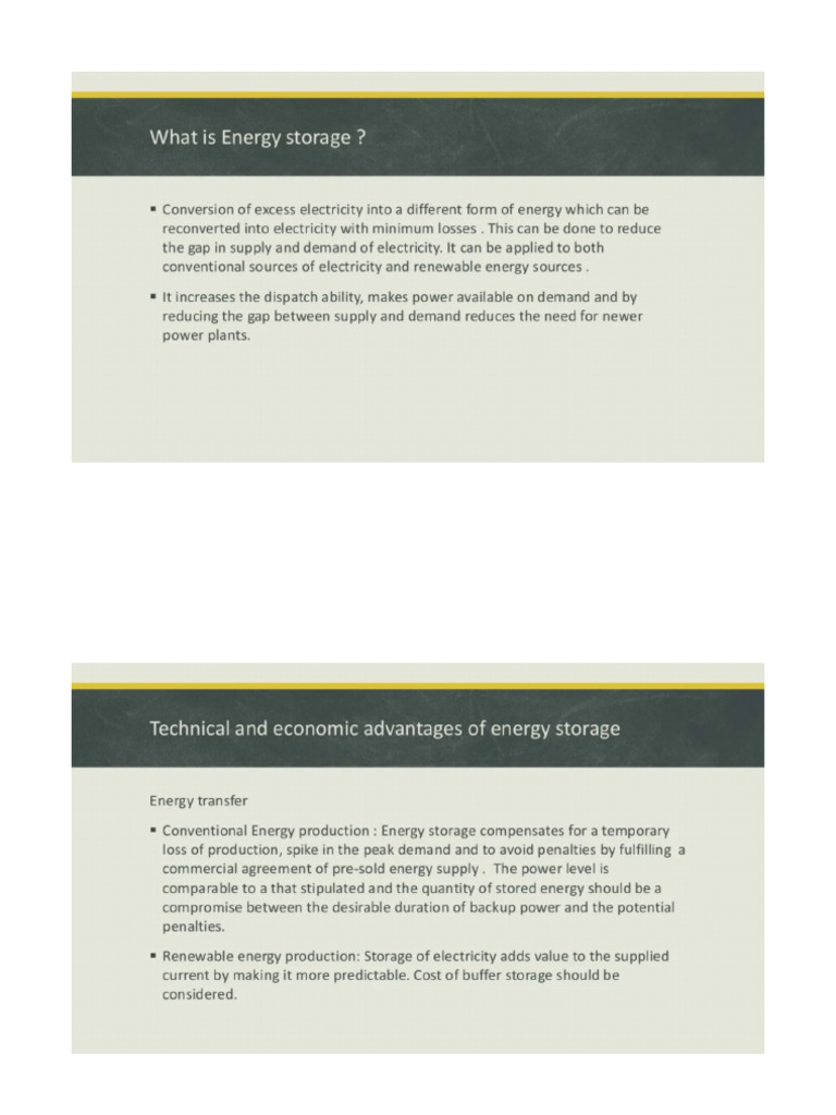 Energy Storage Systems | PDF