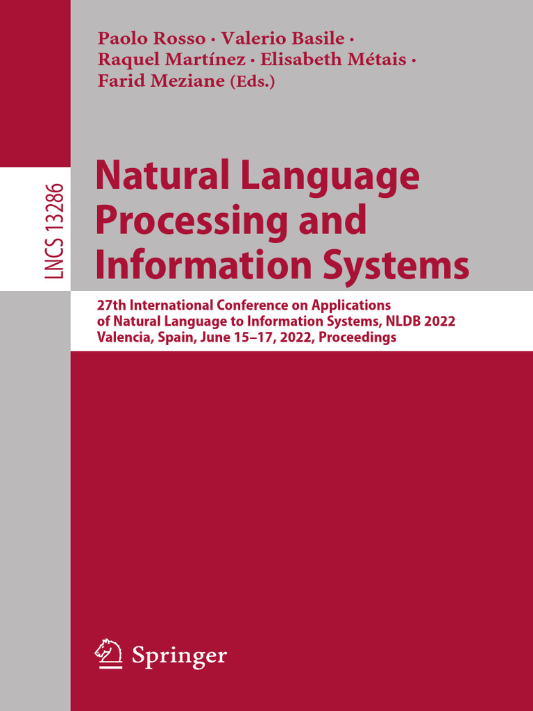 Natural Language Processing and Information Systems | PDF