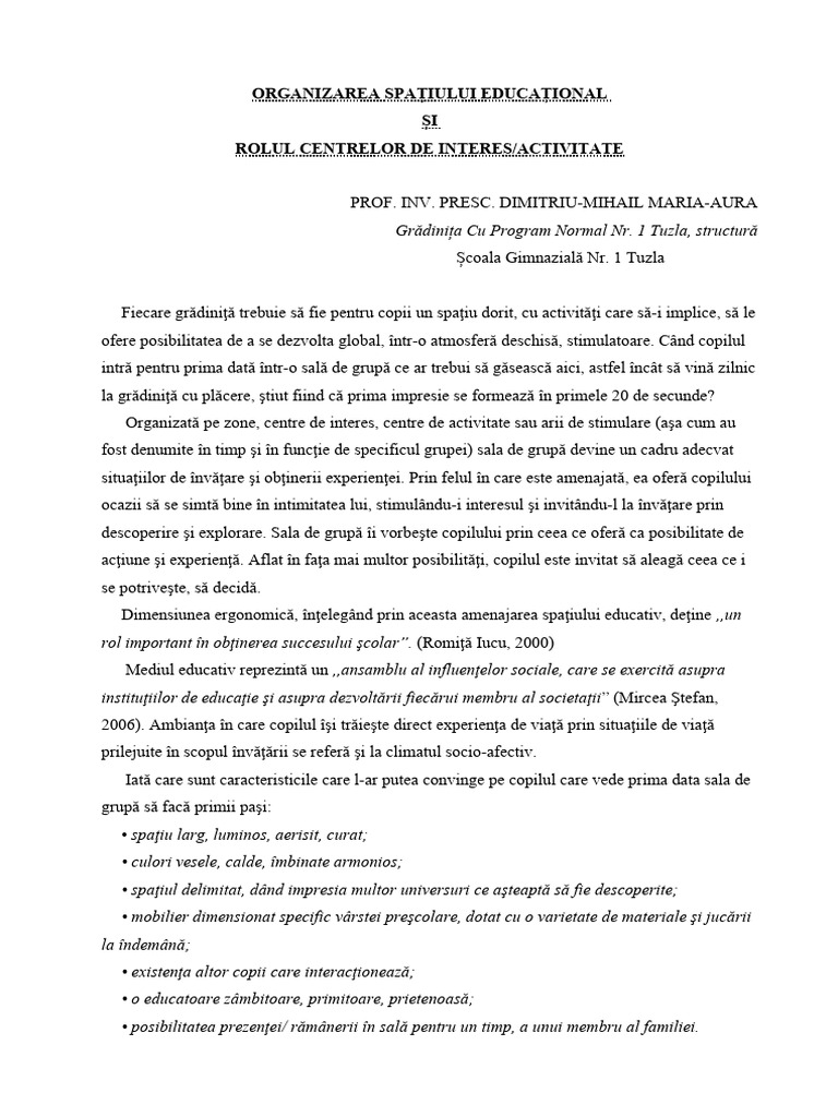 Centre de Interes | PDF