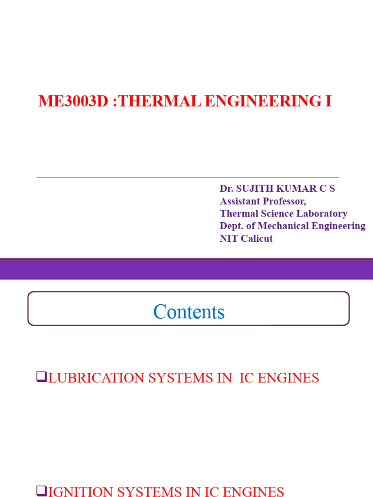 Lubrication and Ignition Systems Overview | PDF | Ignition System ...