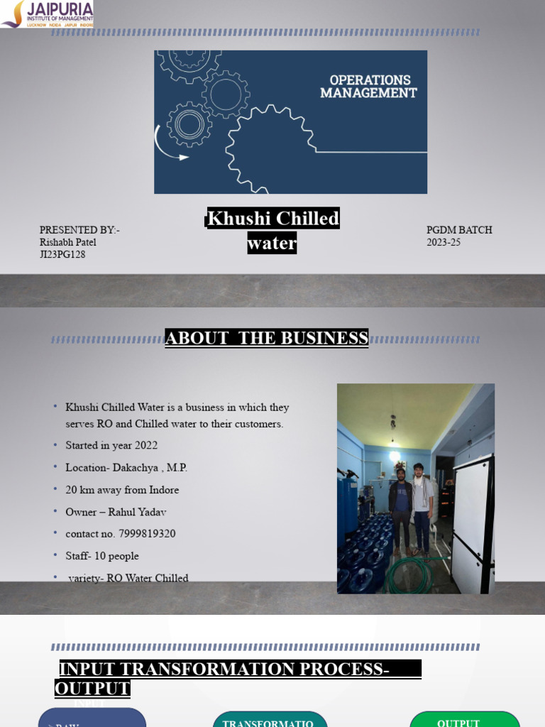 Rishabh Patel OM - PPT | PDF | Inventory | Water