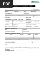 Tenant Information Sheet | PDF