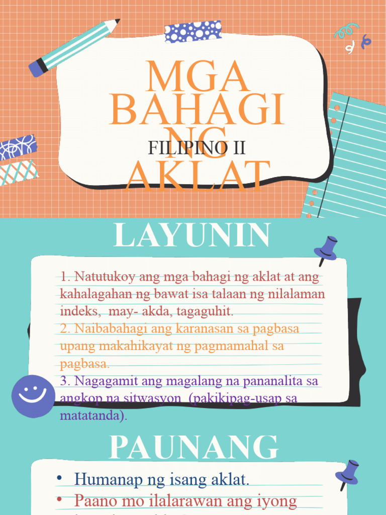 GFILPN2-PPT - Bahagi NG Aklat | PDF