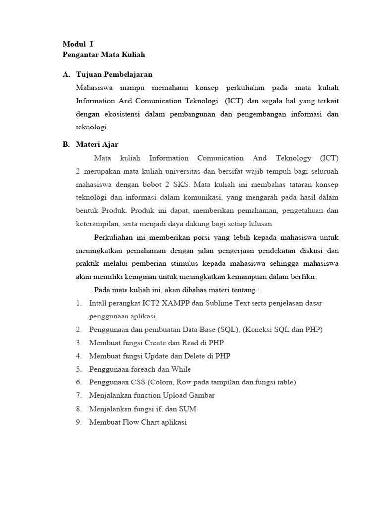 Pengantar Perkuliahan | PDF