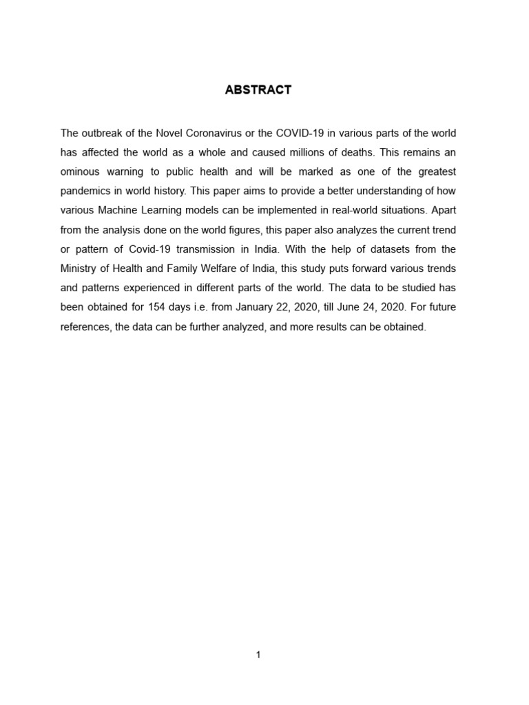 Covid-19 Future Forecasting Using Supervised Machine Learning Models | PDF | Linear Regression ...