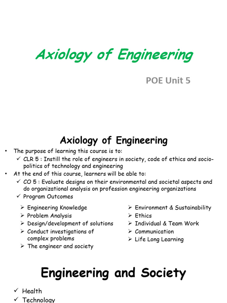 Axiology of Engineering | PDF