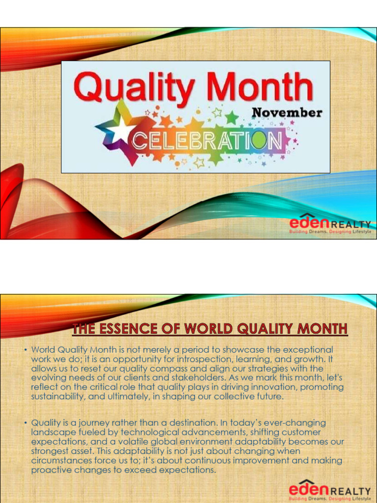 Quality Month Celebration | PDF Quality Month Celebration | PDF