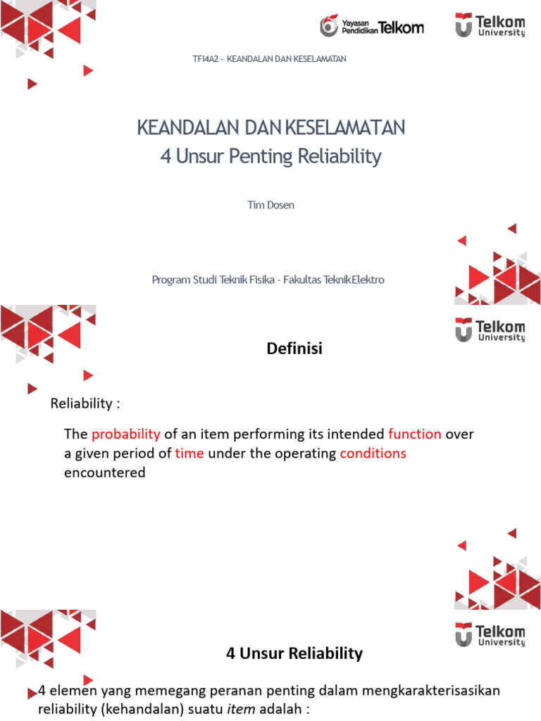 Minggu 2b - Reliability Engineering | PDF