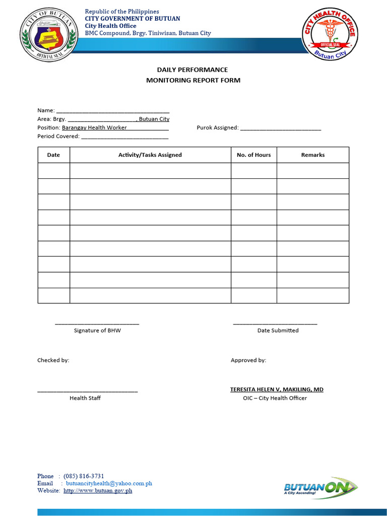 BHW Accomplishment Report | PDF