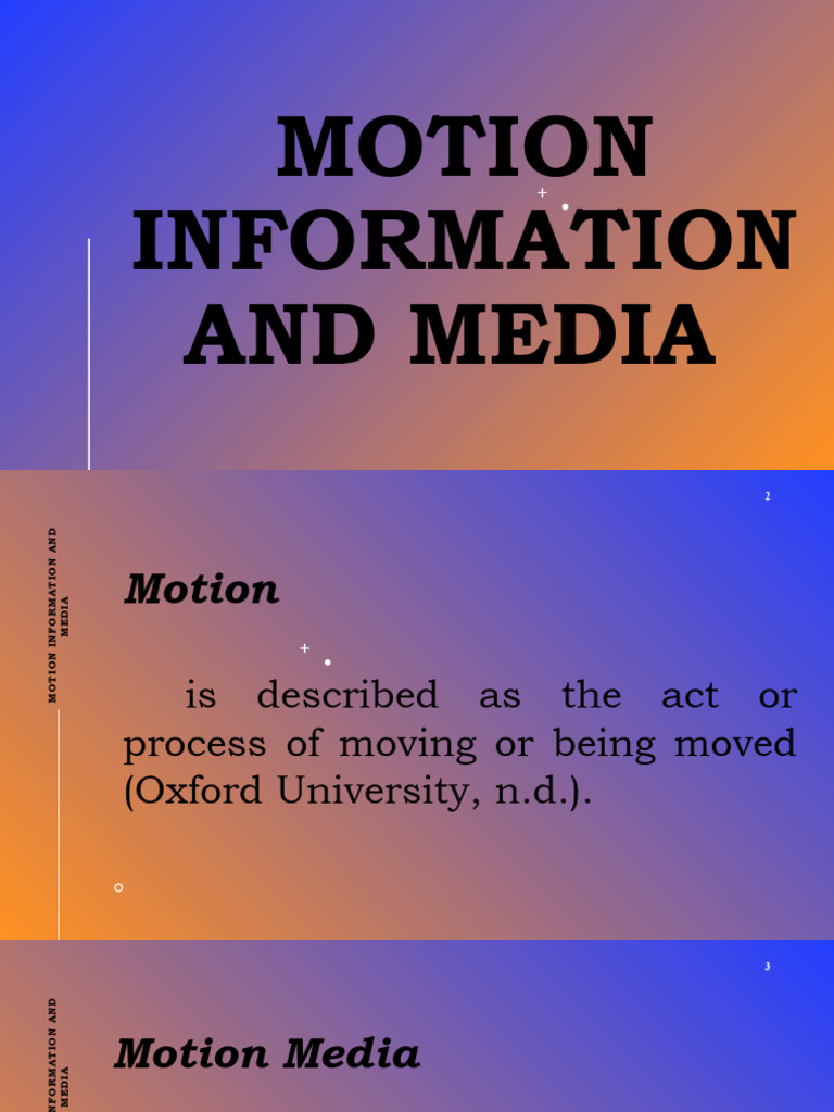 Motion Information and Media | PDF